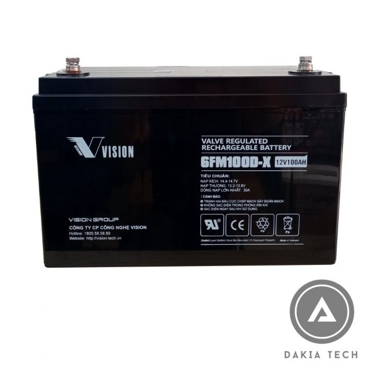 Ắc quy Vision 6FM100D-X 12V 100Ah - Chính hãng, Giá tốt